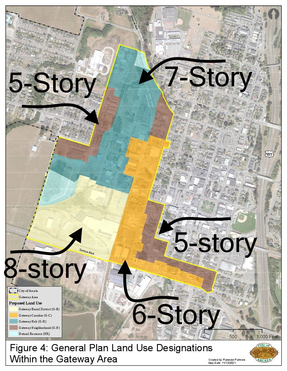 Aerial Views of the Gateway area - Information for the Future of Arcata