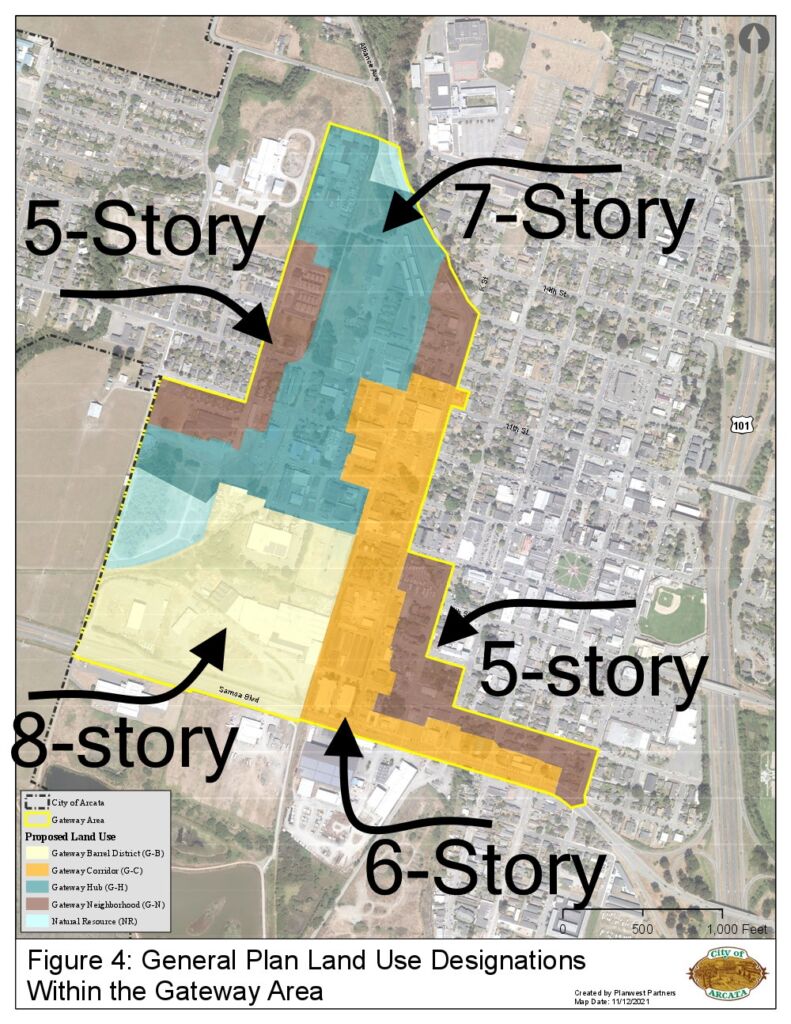 Aerial Views of the Gateway area - Information for the Future of Arcata