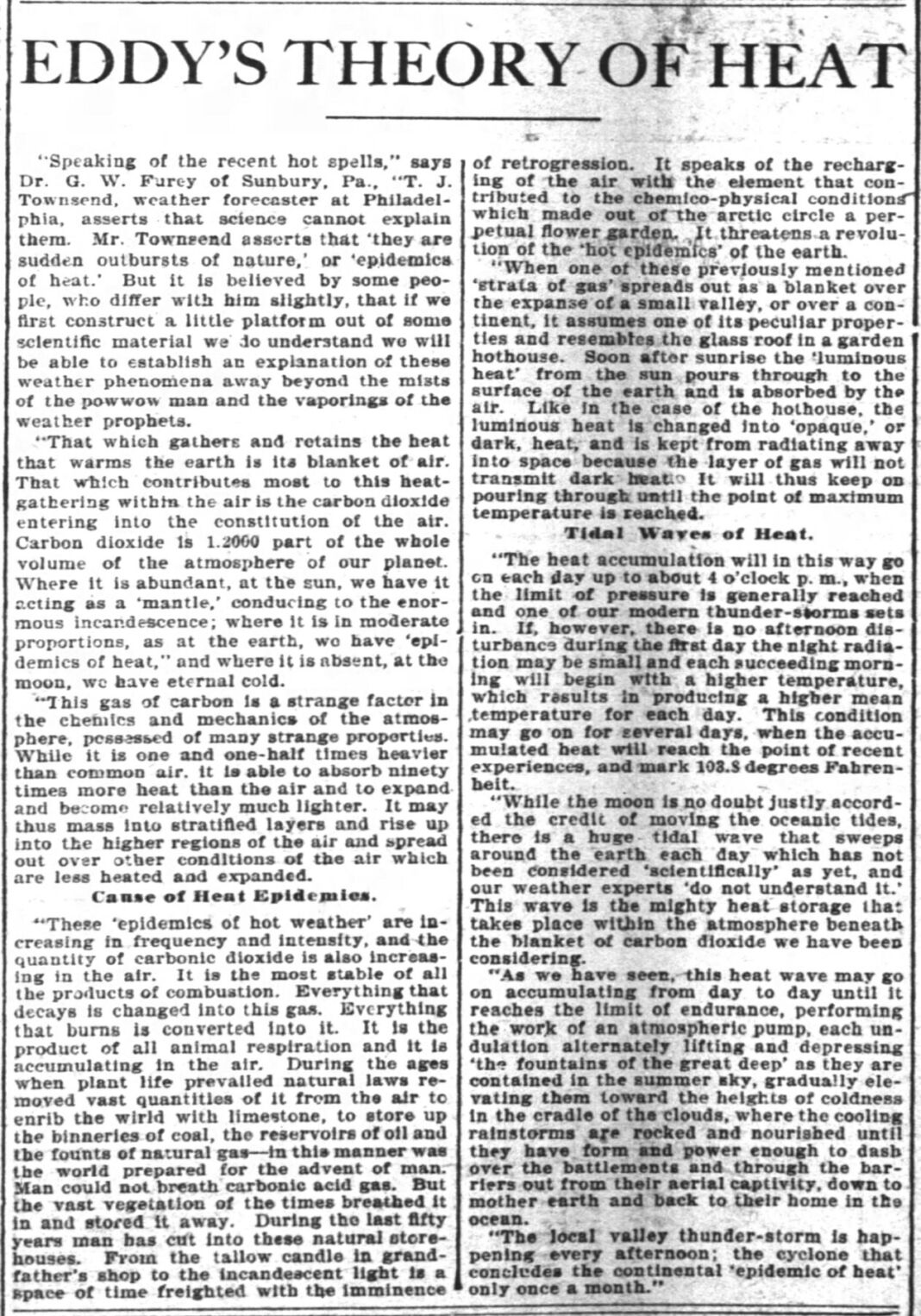 Climate Change in the media - over 150 years ago - Information for the ...
