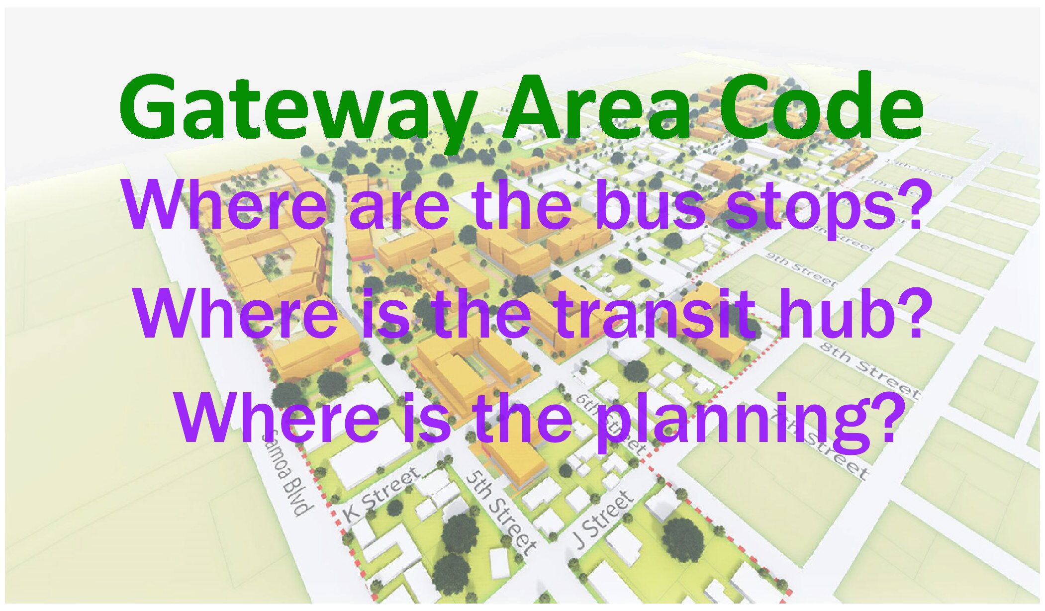 Gateway planning for Bus stops and a transit center - A missing ...