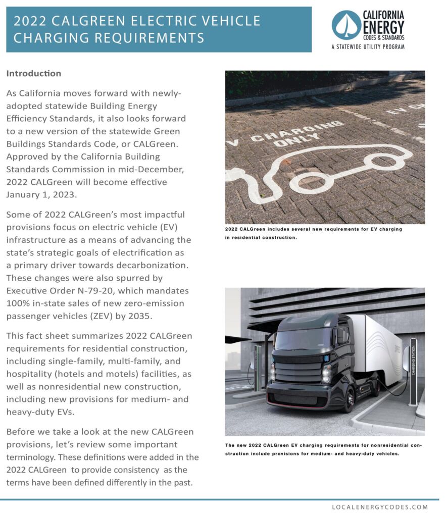 2022 CALGreen Electric Vehicle Charging Requirements - Information for ...